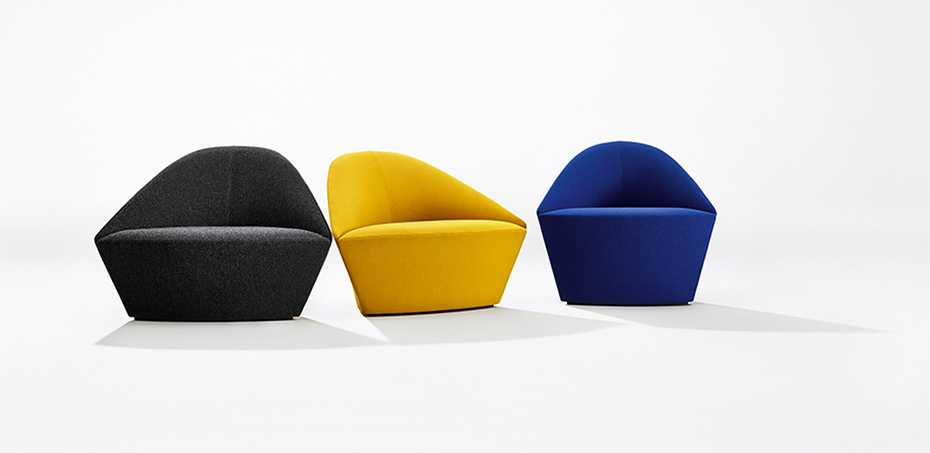 Colina armchairs by Arper, design Lievore Altherr Molina